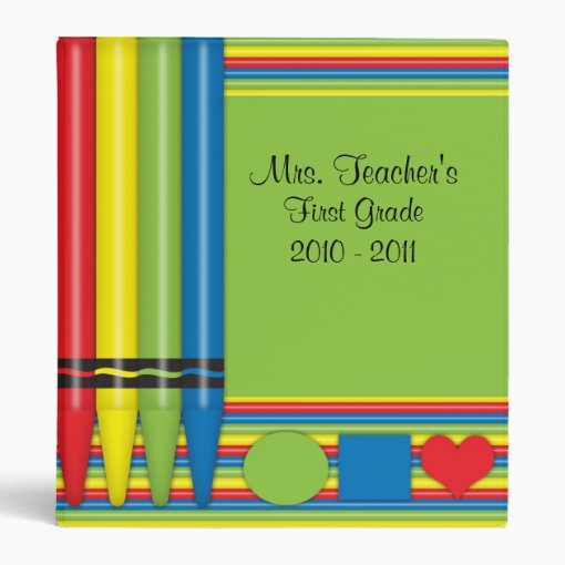 Personalized Grade School Teacher Binder | Zazzle
