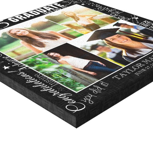 Personalized Graduation 2015 Photo Collage Canvas Print | Zazzle