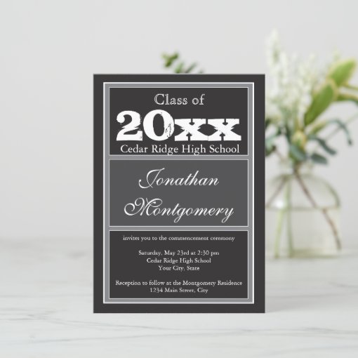 Personalized Graduation Announcements Black | Zazzle