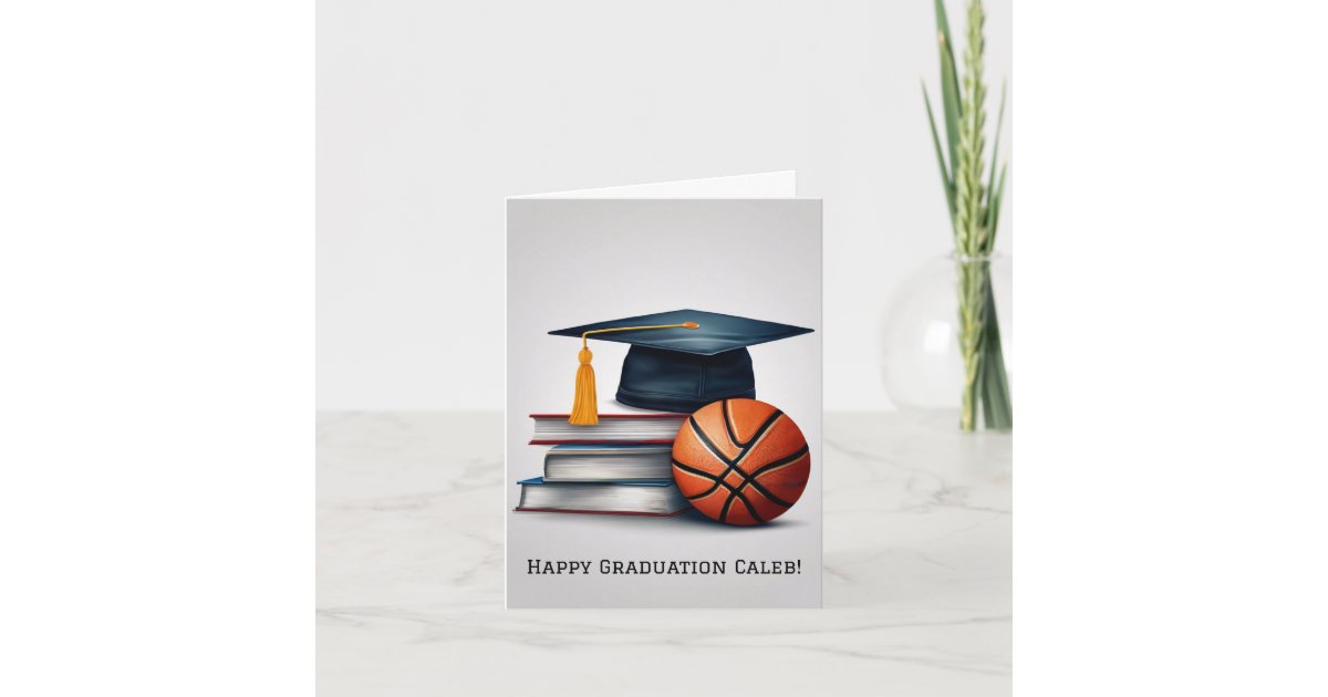 Personalized Graduation Basketball Card | Zazzle