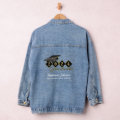 Personalized Graduation Cap Black Gold Denim Jacket | Zazzle