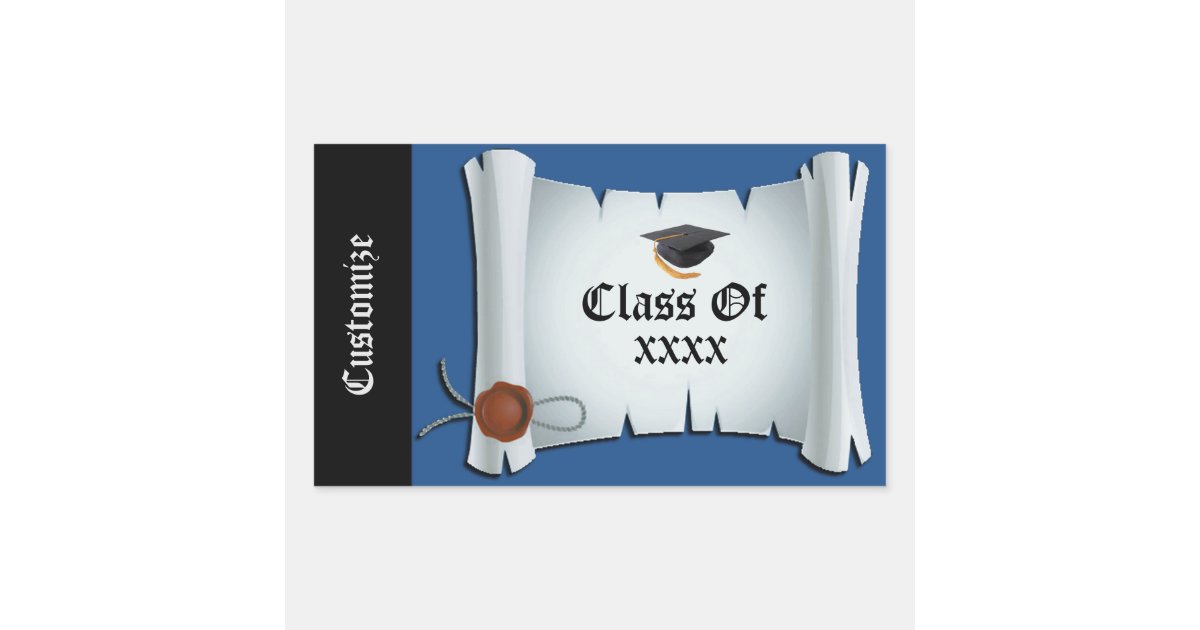 Personalized Graduation Class Event Stickers | Zazzle