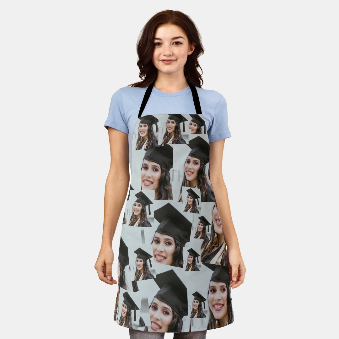 Personalized Graduation Funny Photo Face Mash Apron | Zazzle