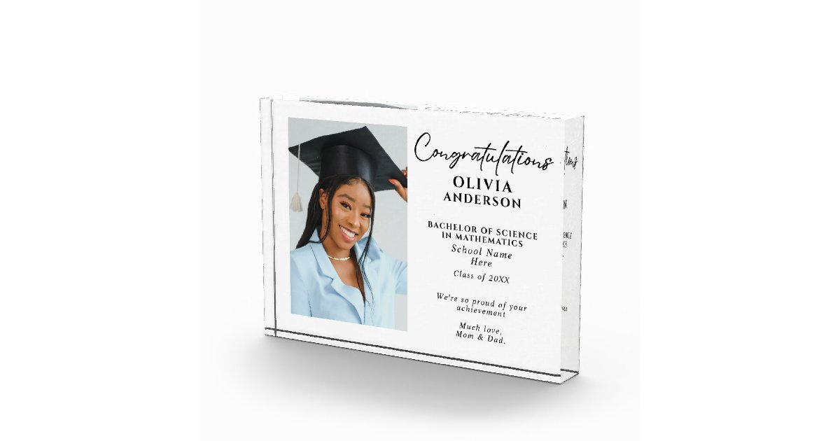 Personalized Graduation Gift Custom Message Photo | Zazzle