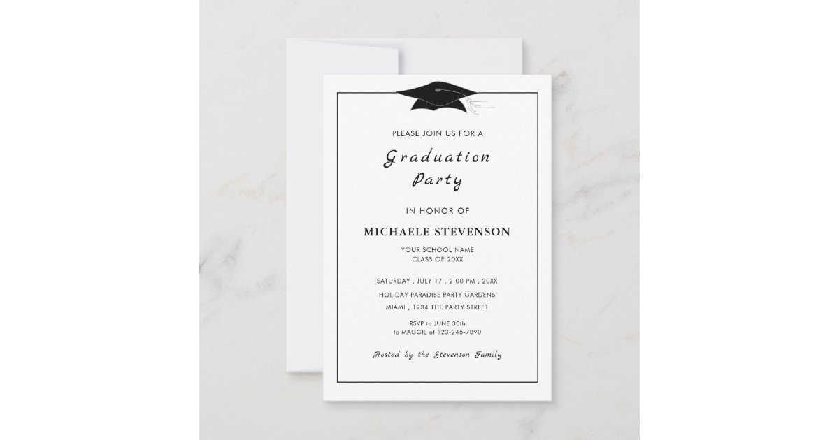 personalized Graduation Invitation Your Colors | Zazzle