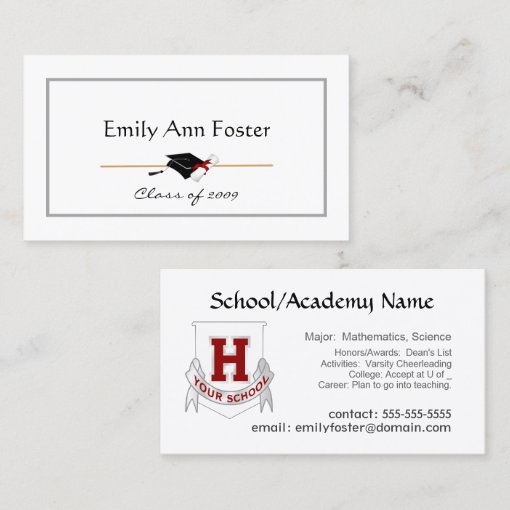 Personalized Graduation Name Cards | Zazzle