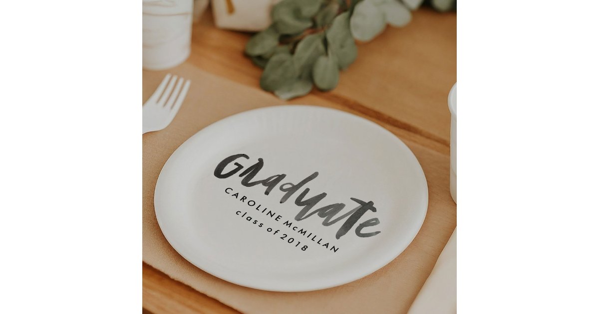Personalized Graduation Paper Plates | Zazzle