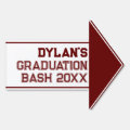Personalized Graduation Party Arrow Direction Yard Sign | Zazzle