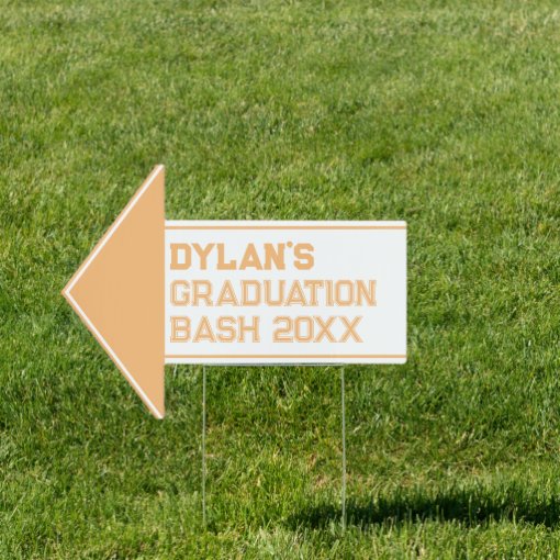 Personalized Graduation Party Arrow Direction Yard Sign | Zazzle