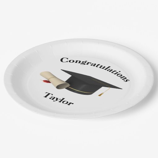 Personalized Graduation Party Paper Plate - GC | Zazzle