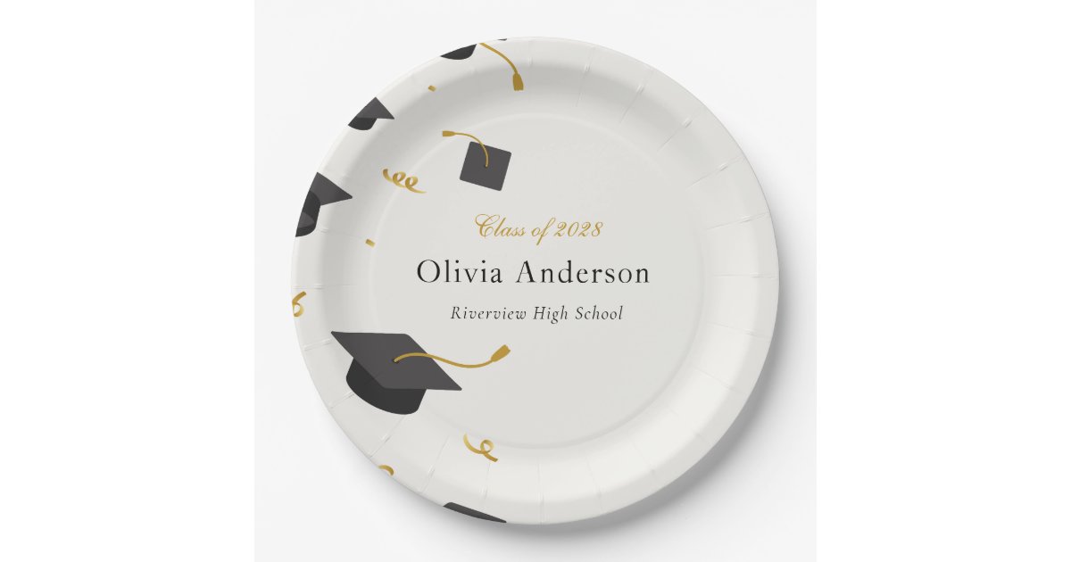 Personalized Graduation Party Paper Plates | Zazzle