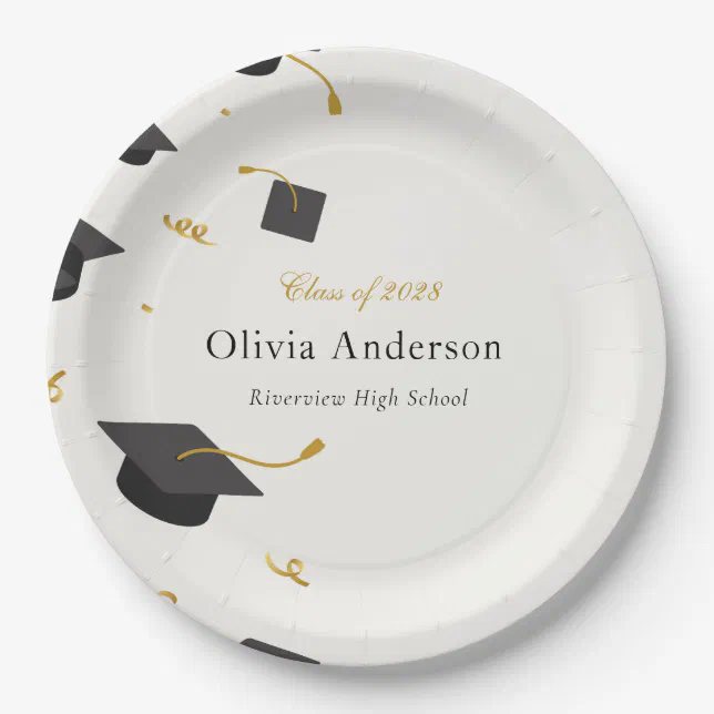 Personalized Graduation Party Paper Plates | Zazzle
