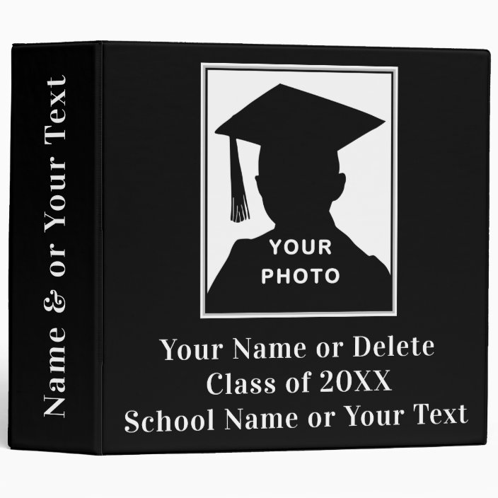 Personalized Graduation Photo Albums, ANY COLORS 3 Ring Binder | Zazzle.com