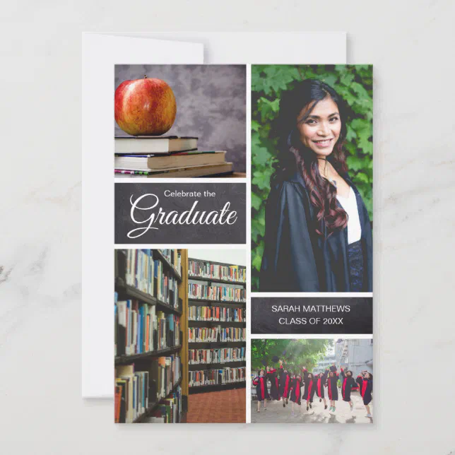 Personalized Graduation Photo collage Announcement | Zazzle