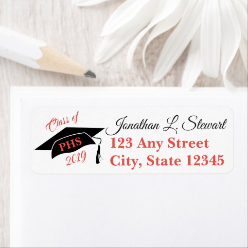 Personalized Graduation Return Address Labels | Zazzle