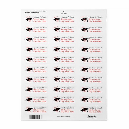 Personalized Graduation Return Address Labels | Zazzle
