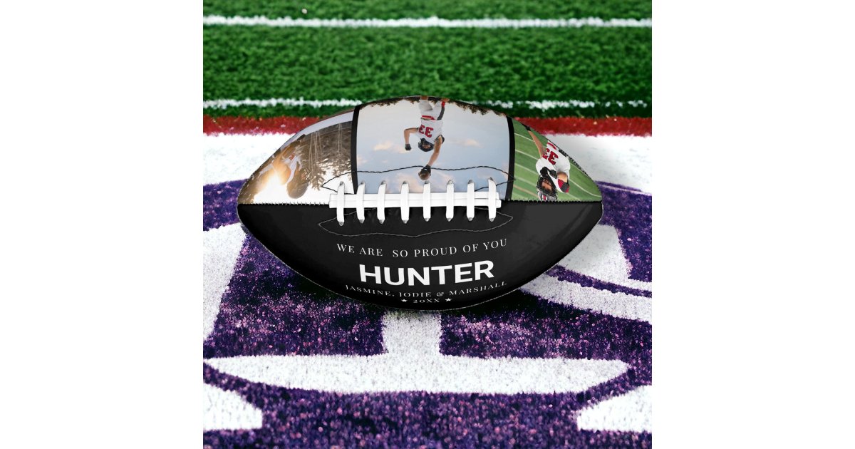 Personalized Graduation Senior Photo Football | Zazzle