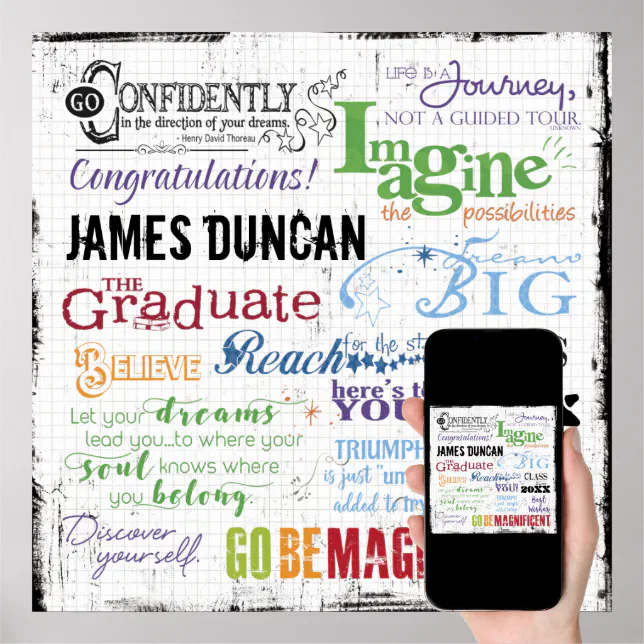 Personalized Graduation Word Art Poster | Zazzle