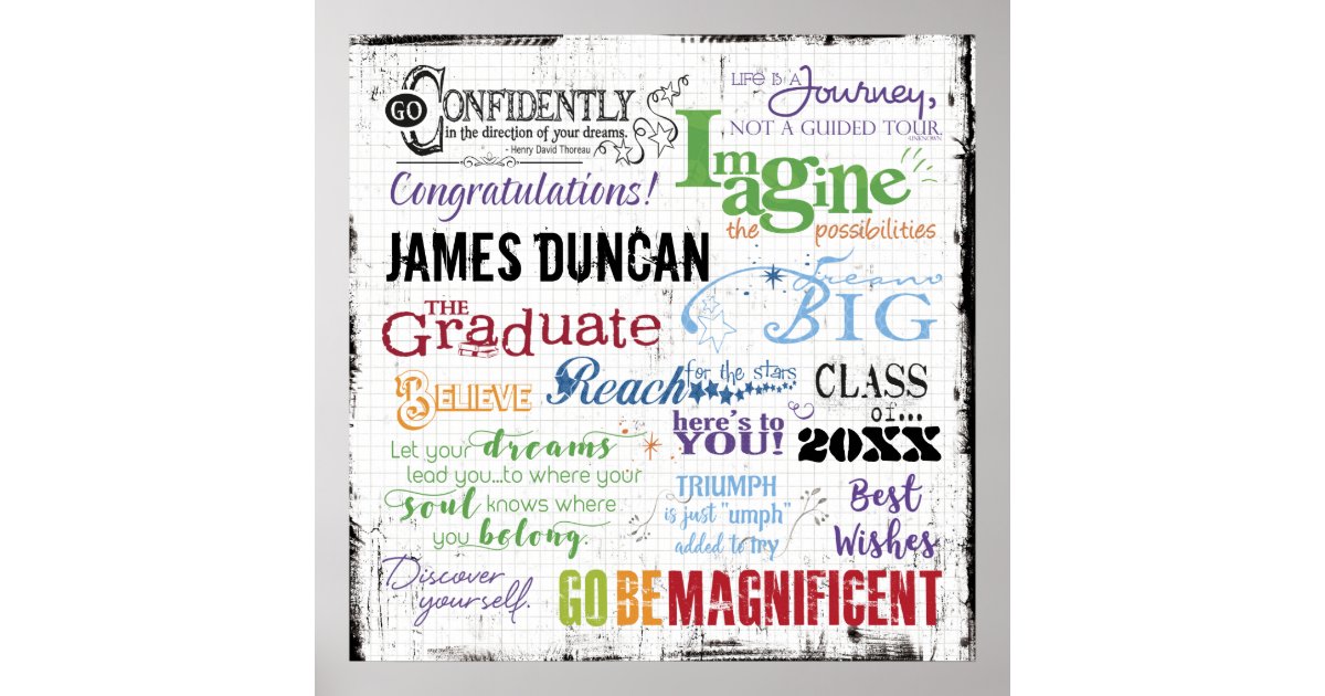 Personalized Graduation Word Art Poster | Zazzle