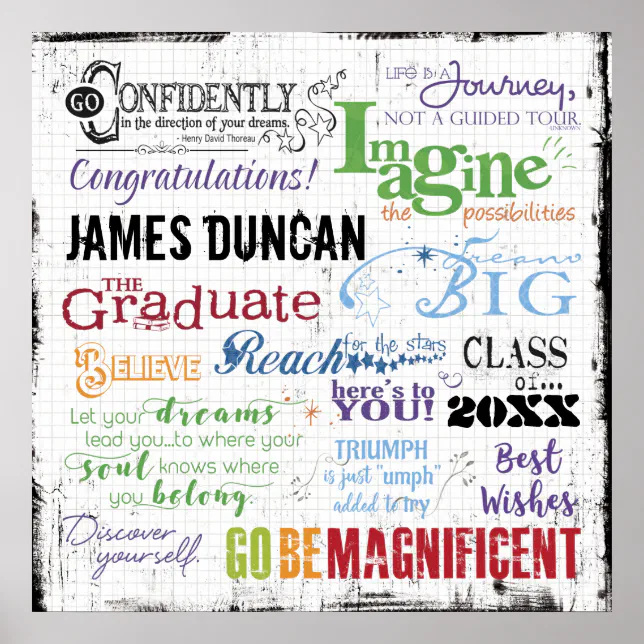 Personalized Graduation Word Art Poster | Zazzle