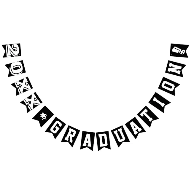 PERSONALIZED GRADUATION YEAR SIGN, Black Bunting Flags | Zazzle