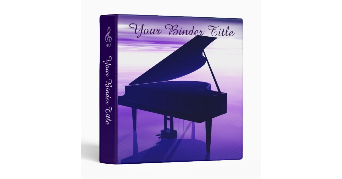Personalized Grand Piano Music Binder | Zazzle