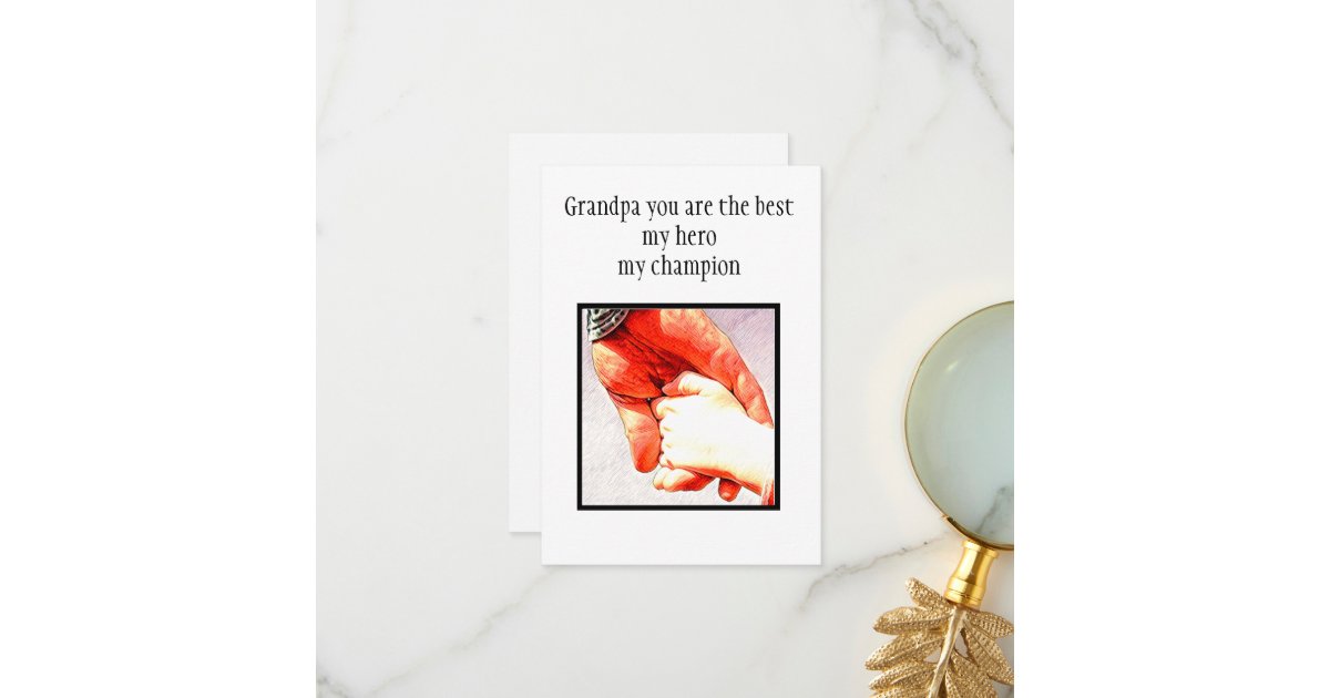 Personalized Grandfather Dedication Thank You Card | Zazzle