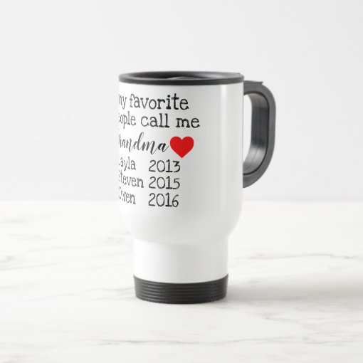 personalized grandma mug with names | Zazzle