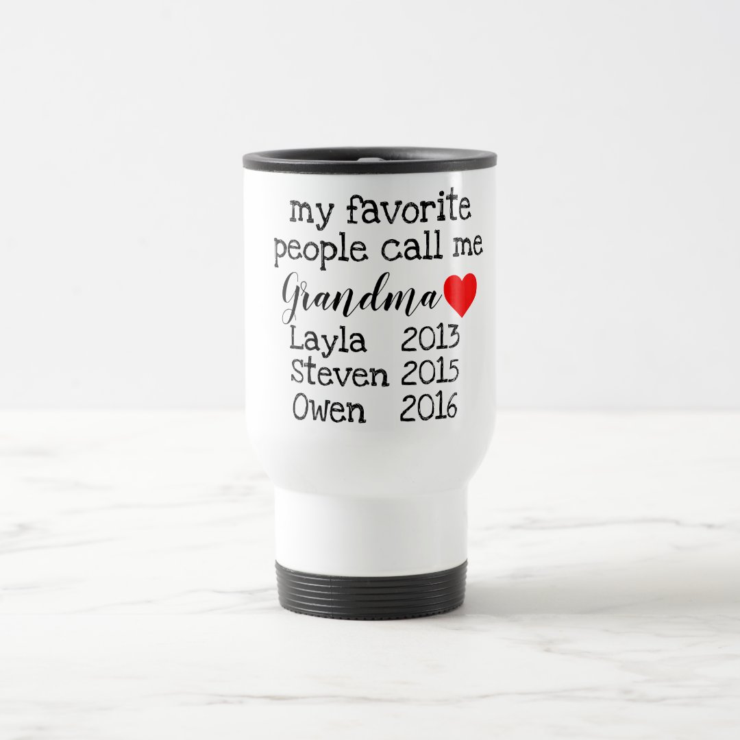 personalized grandma mug with names | Zazzle