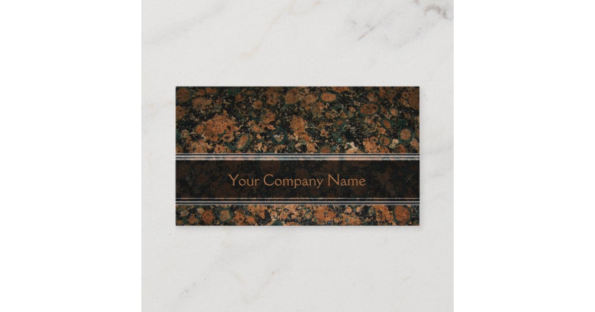 Personalized Granite Business Card | Zazzle
