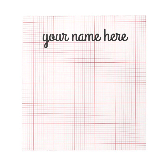 Personalized Graph Paper Notepad | Zazzle.com