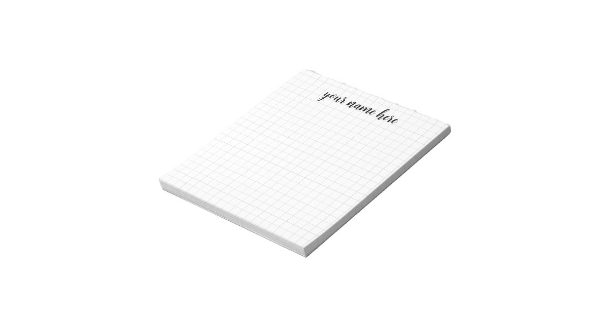 Personalized Graph Paper Notepad | Zazzle