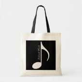 Personalized graphic musical note tote bag | Zazzle