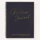 Personalized Gratitude Journal in Indigo Blue Gold | Zazzle