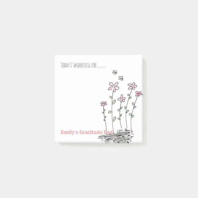 Personalized Gratitude Notelets - Write and Stick Post-it Notes | Zazzle