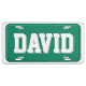 Personalized Green and White License Plate | Zazzle