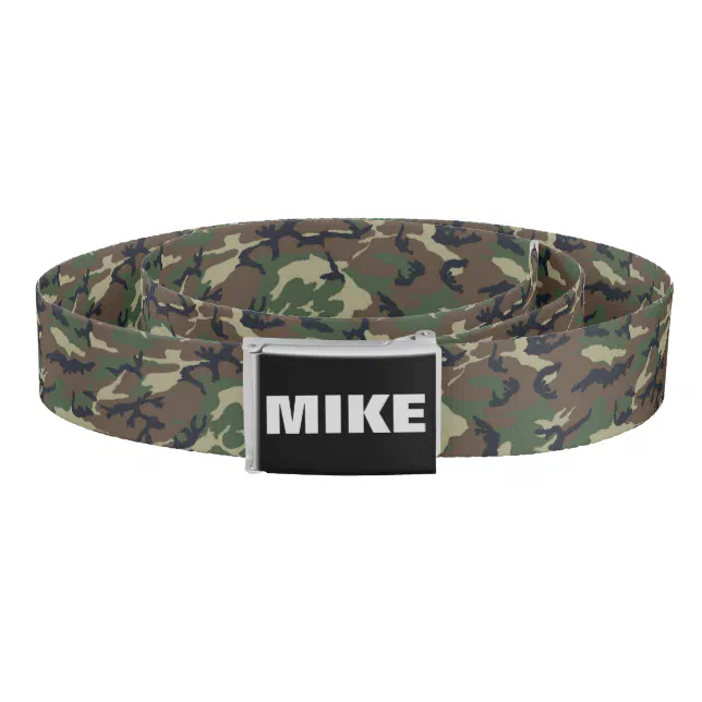Personalized Green Camo Belt | Zazzle