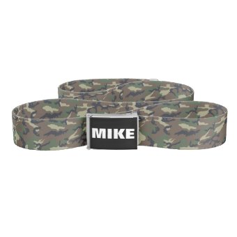 Personalized Green Camo Belt | Zazzle