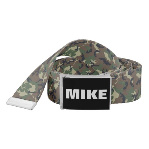 Personalized Green Camo Belt | Zazzle
