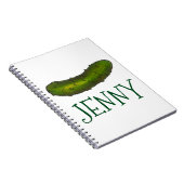 Personalized Green Kosher Dill Pickle Notebook | Zazzle