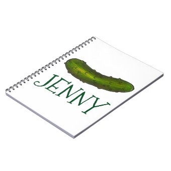 Personalized Green Kosher Dill Pickle Notebook | Zazzle