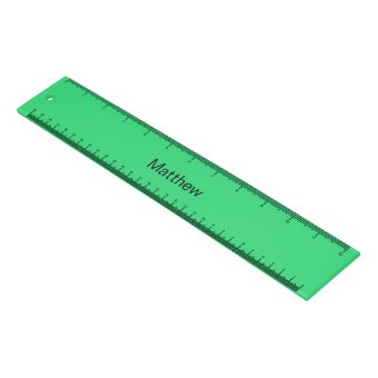 Personalized green ruler | Zazzle