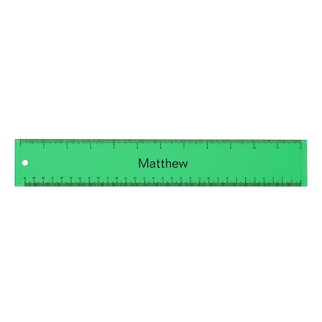 Personalized green ruler | Zazzle