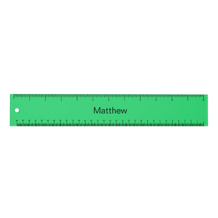 Personalized green ruler | Zazzle