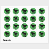 Personalized Green T-Rex Name Classic Round Sticker | Zazzle