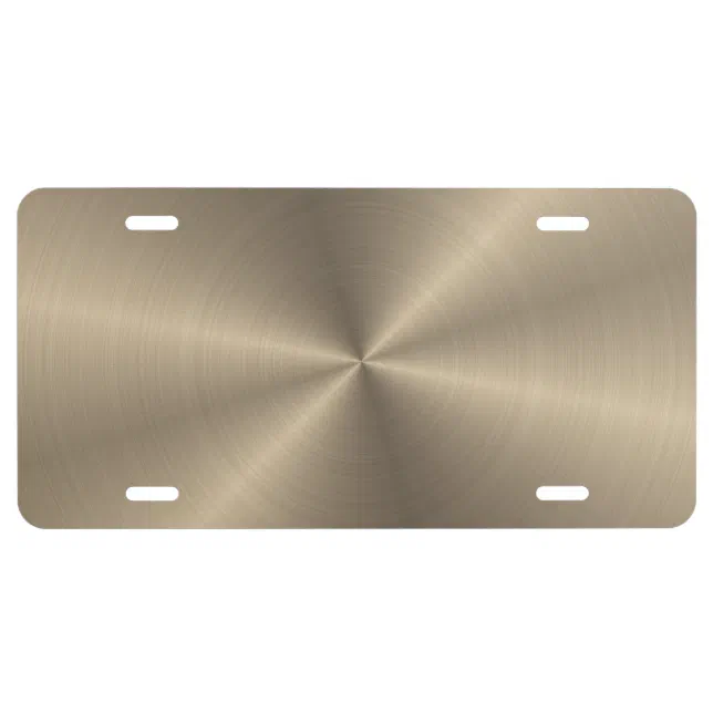 Personalized Greyish Gold Metallic Texture v1 License Plate | Zazzle