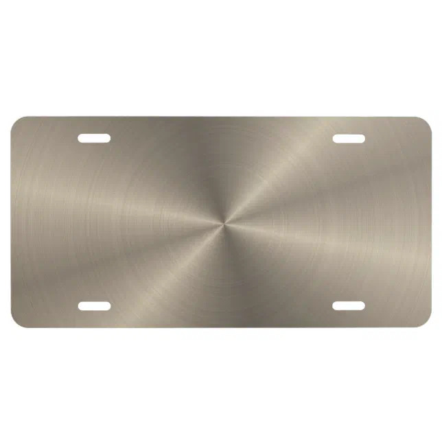 Personalized Greyish Gold Metallic Texture v2 License Plate | Zazzle