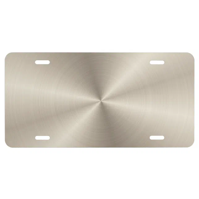 Personalized Greyish Gold Metallic Texture v3 License Plate | Zazzle