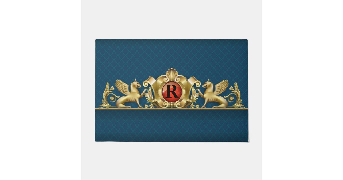 Personalized Griffin Crest Doormat | Zazzle