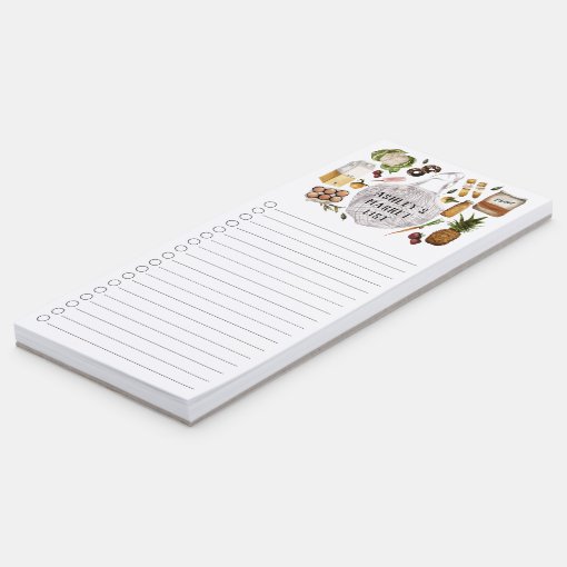 Personalized Grocery Shopping List Magnetic Notepad | Zazzle